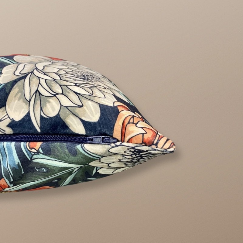 Coussin Velours de Fleurs - A partir de 35€ - 60x30cm - Les Ateliers de Lo